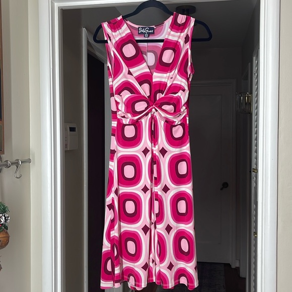 Lesley Evers | Dresses | Lesley Evers Pink Retro Dress Euc | Poshmark